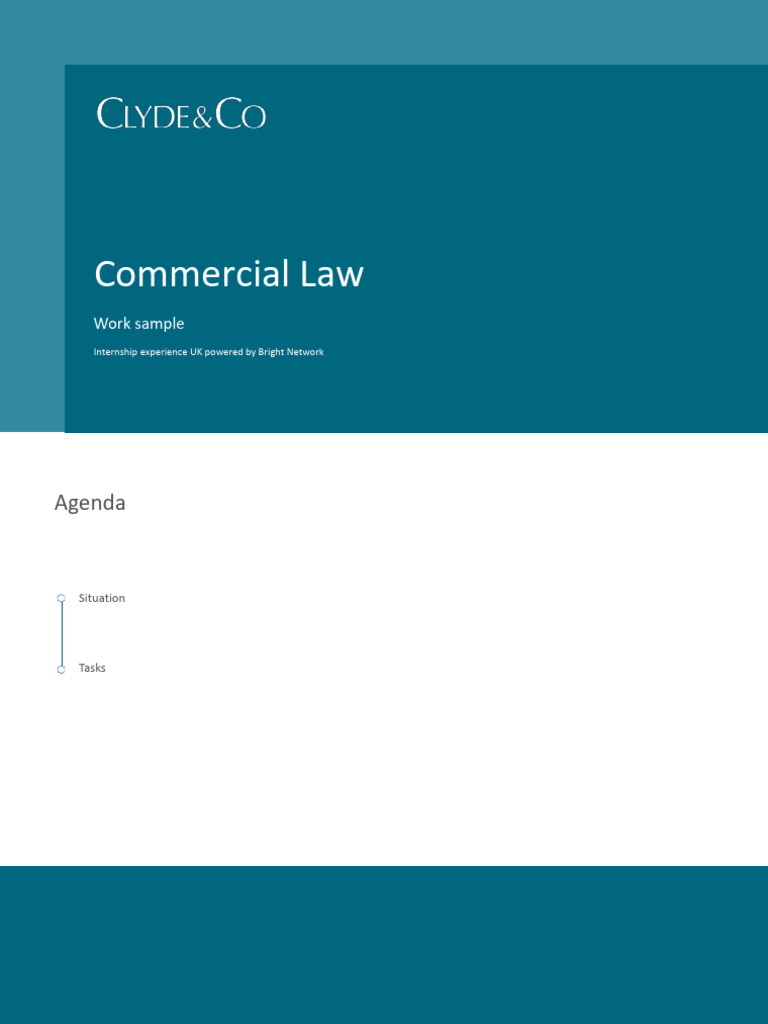 Clyde Co Work Sample Brief | Download Free PDF | Milk | Private Law