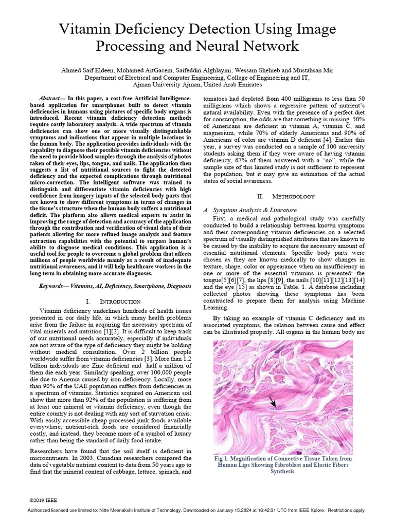 Vitamin Deficiency Detection Using Image Processing and Neural Network ...