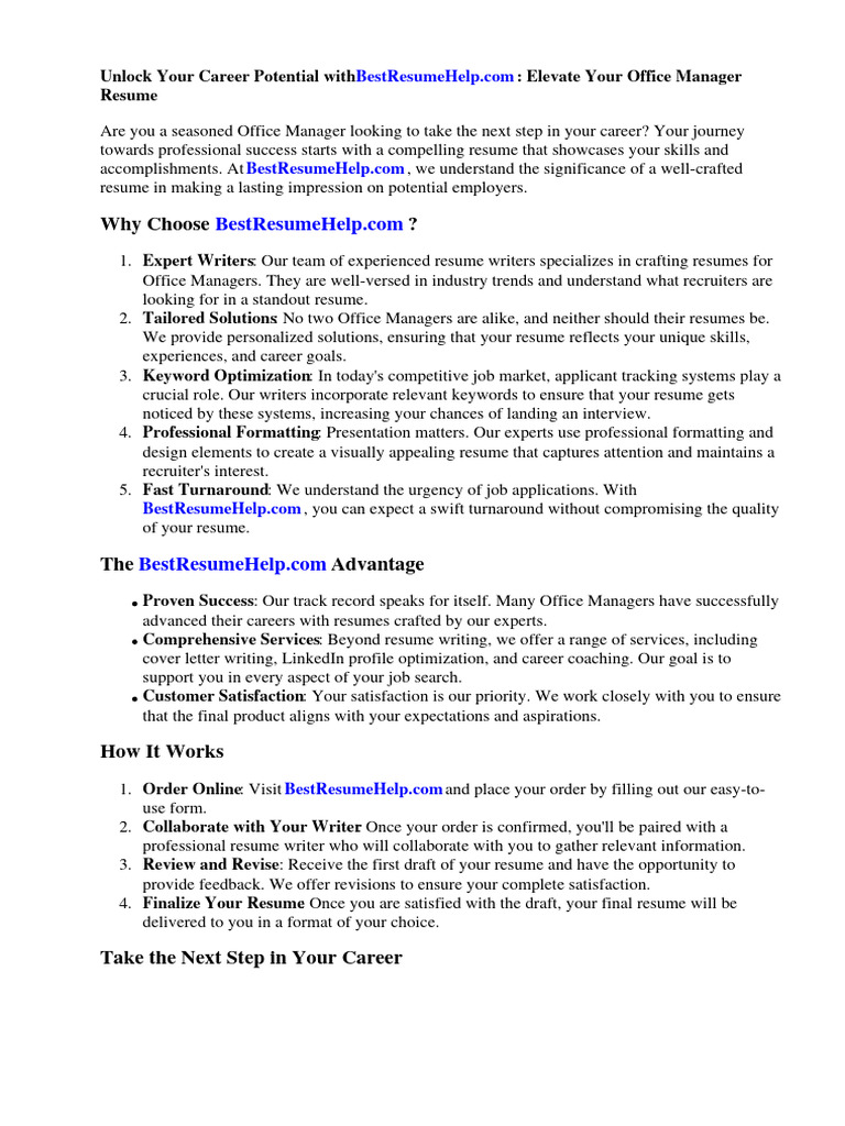 Office Manager Resume | PDF | Résumé | Invoice