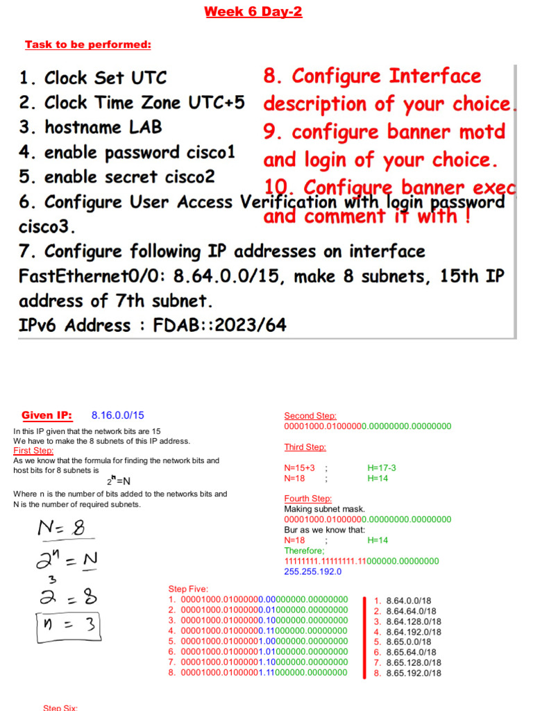 Initial Configuration (Week 6 Day-2) | Download Free PDF | Data Transmission | Computer Networking