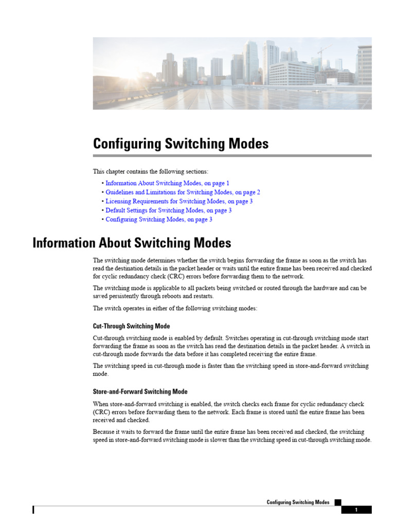 Configuring Switching Modes | PDF | Network Switch | Computer Engineering