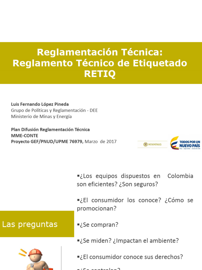 Reglamento Técnico de Etiquetado RETIQ | PDF | Uso eficiente de energía ...