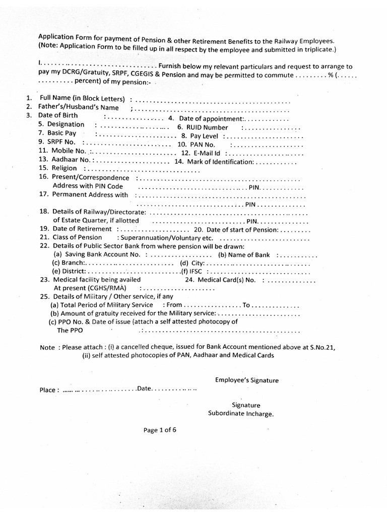 Retirement Form | PDF