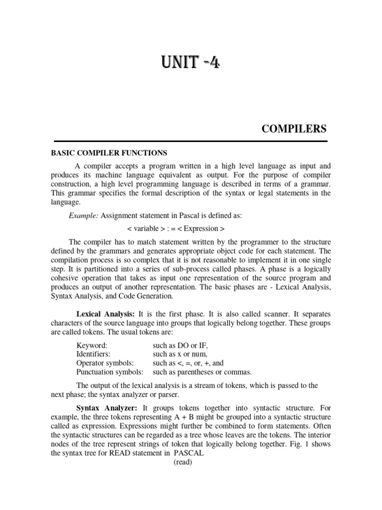 Compiler | PDF | Parsing | Computer Program Compiler | PDF | Parsing | Computer Program