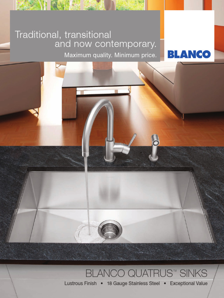 Blanco Quatrus Sinks | PDF | Sink | Building Materials