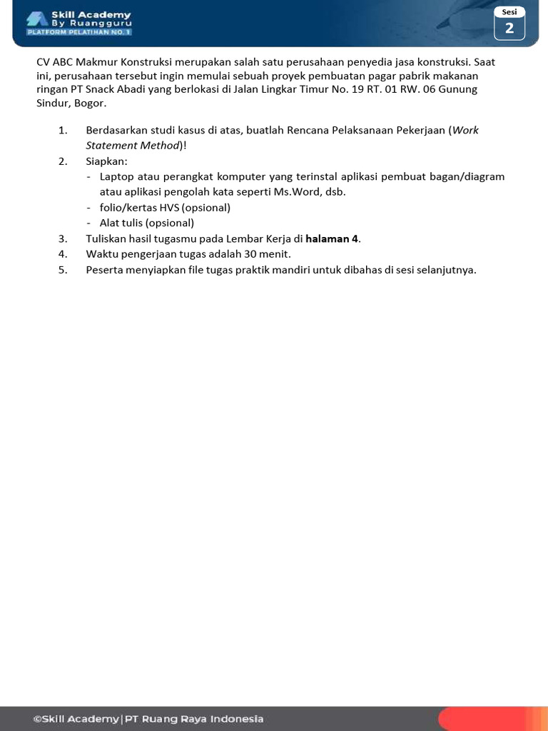 Bagan Struktur Organisasi CV Konstruksi | PDF