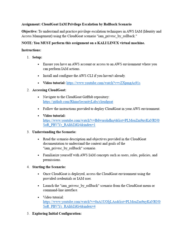 CloudGoat AWS IAM Privilege Escalation Guide | PDF | Command Line Interface | Security Engineering