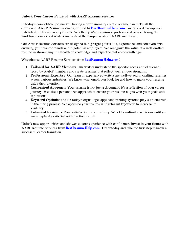 Aarp Resume Advisor | Download Free PDF | Résumé | Employment