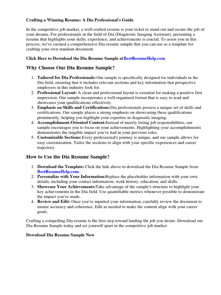 Resume Sample For Dialysis Technician | PDF | Hemodialysis | Nursing