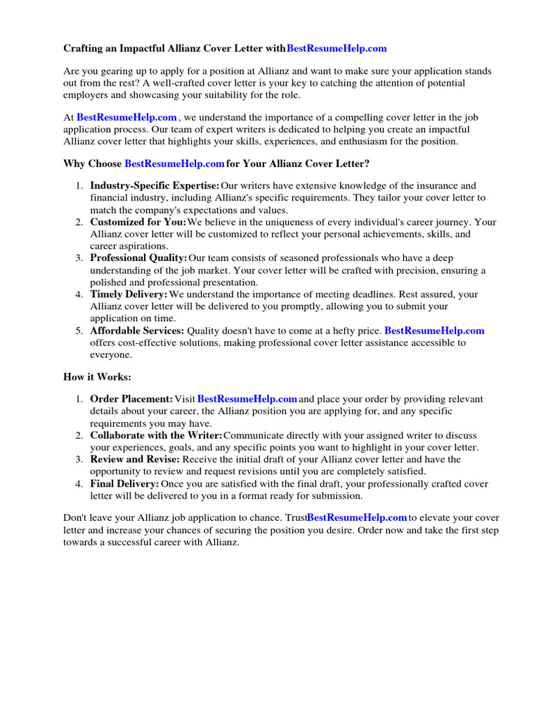 Allianz Cover Letter | PDF | Insurance | Artificial Intelligence