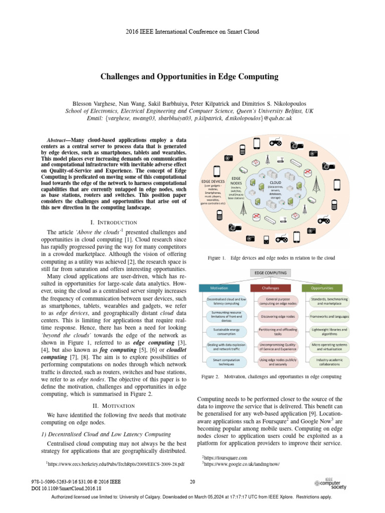 Edge Computing: Challenges & Opportunities | PDF | Cloud Computing ...