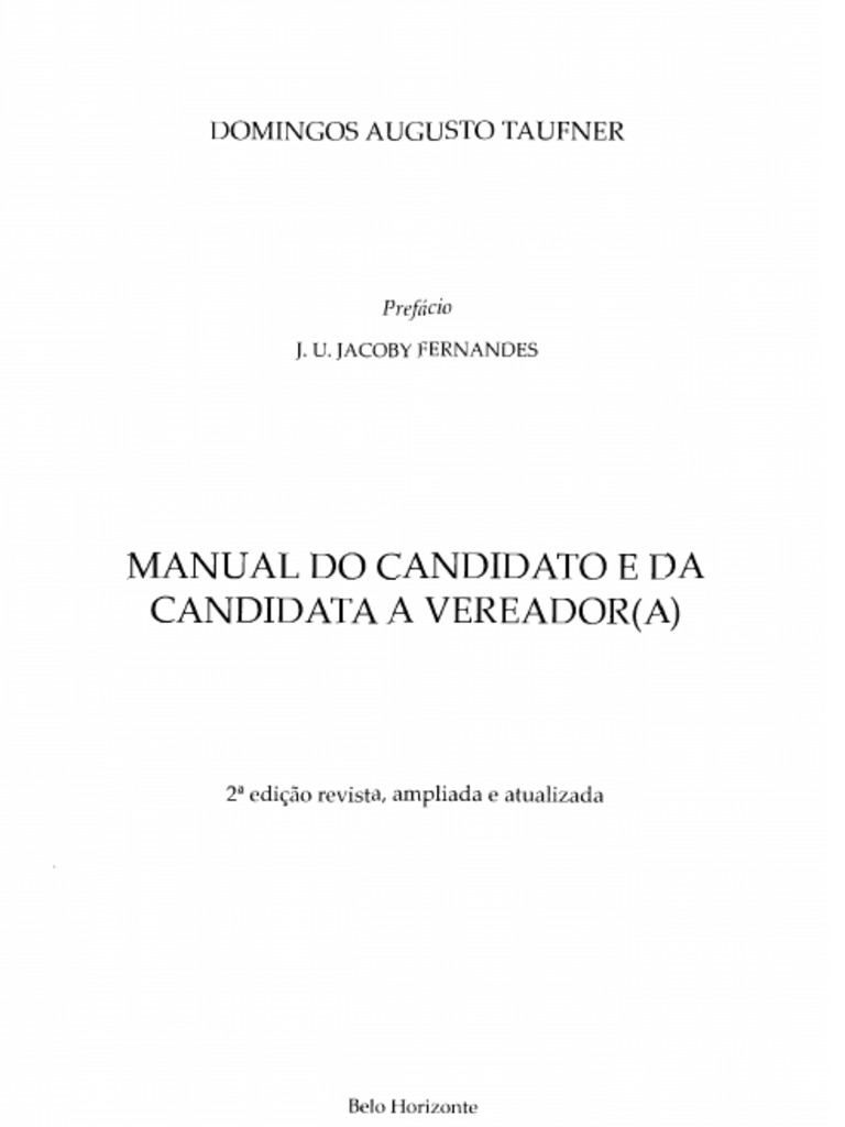 2020 Taufner Manual Candidato Vereador | PDF | Ciências e Matemática