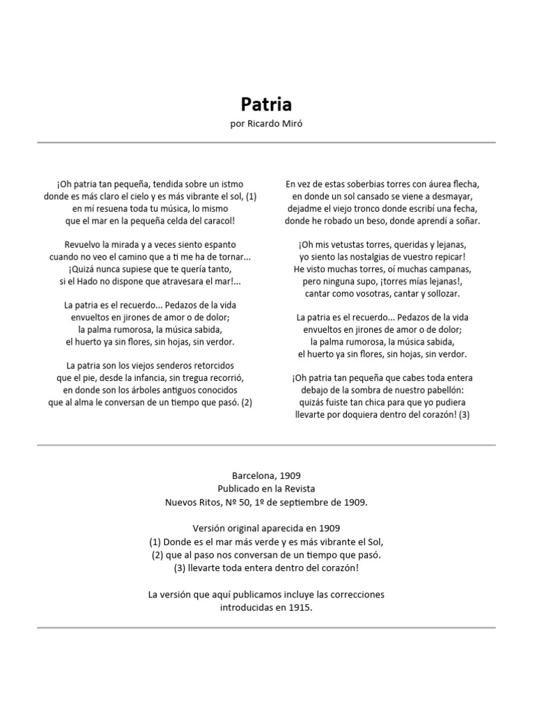 Poesía Patria | PDF