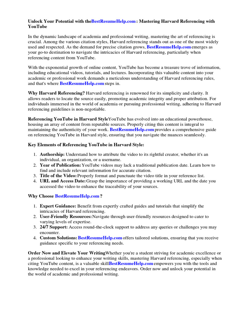 Reference Harvard Pdf Citation