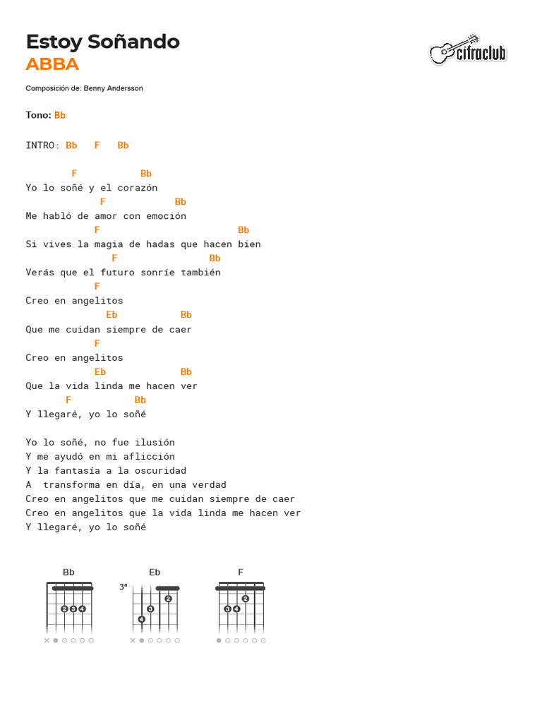 Cifra Club Abba Estoy Soñando Pdf