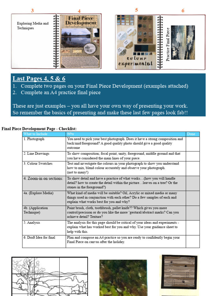 Y10 Final Piece Developmnent | PDF | Drawing | Paintings