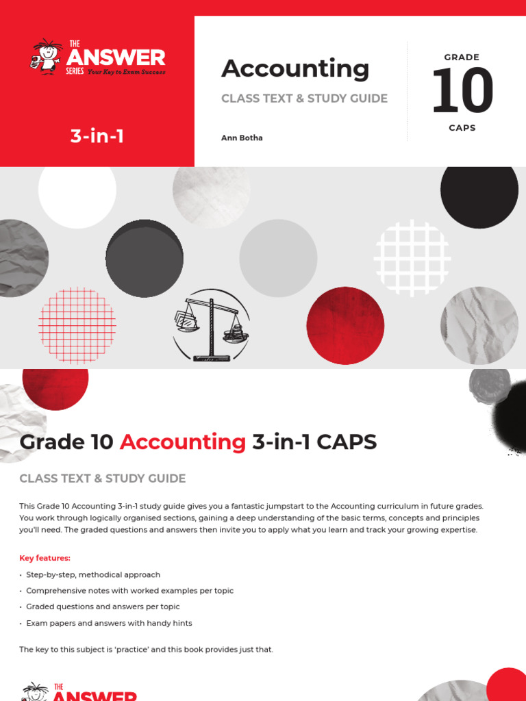 GR 10 Accounting 3 in 1 Extract | PDF | Bookkeeping | Debits And Credits