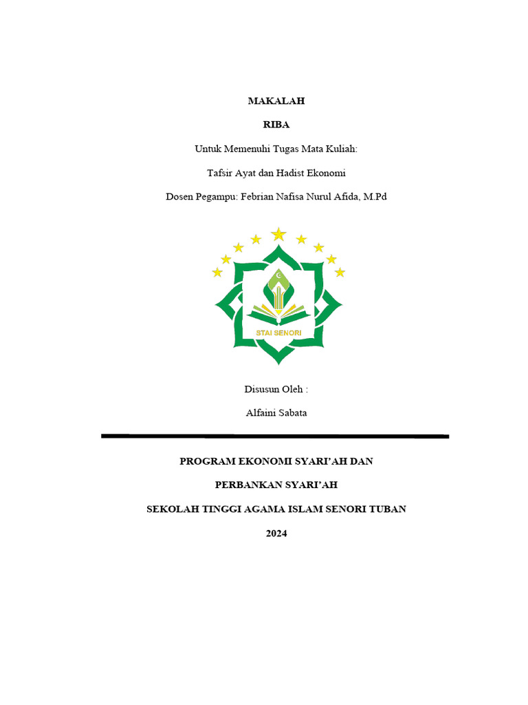 Makalah Riba | PDF