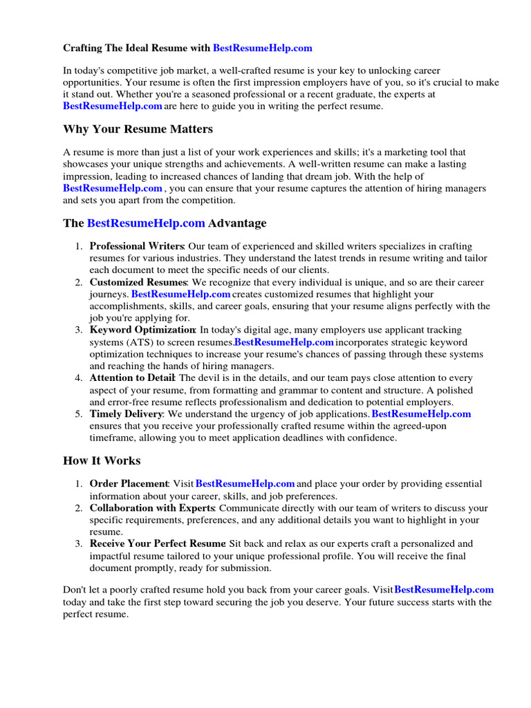 Writing The Perfect Resume | PDF | Résumé
