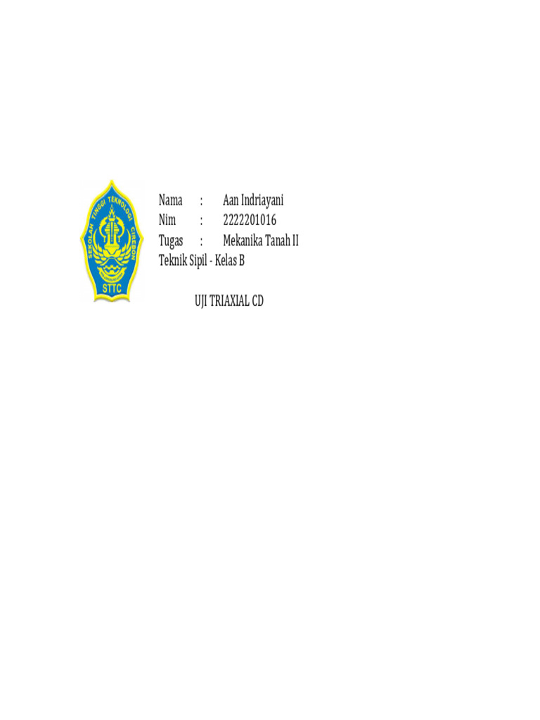 Triaxial CD Test Results Analysis | PDF | Trigonometric Functions ...
