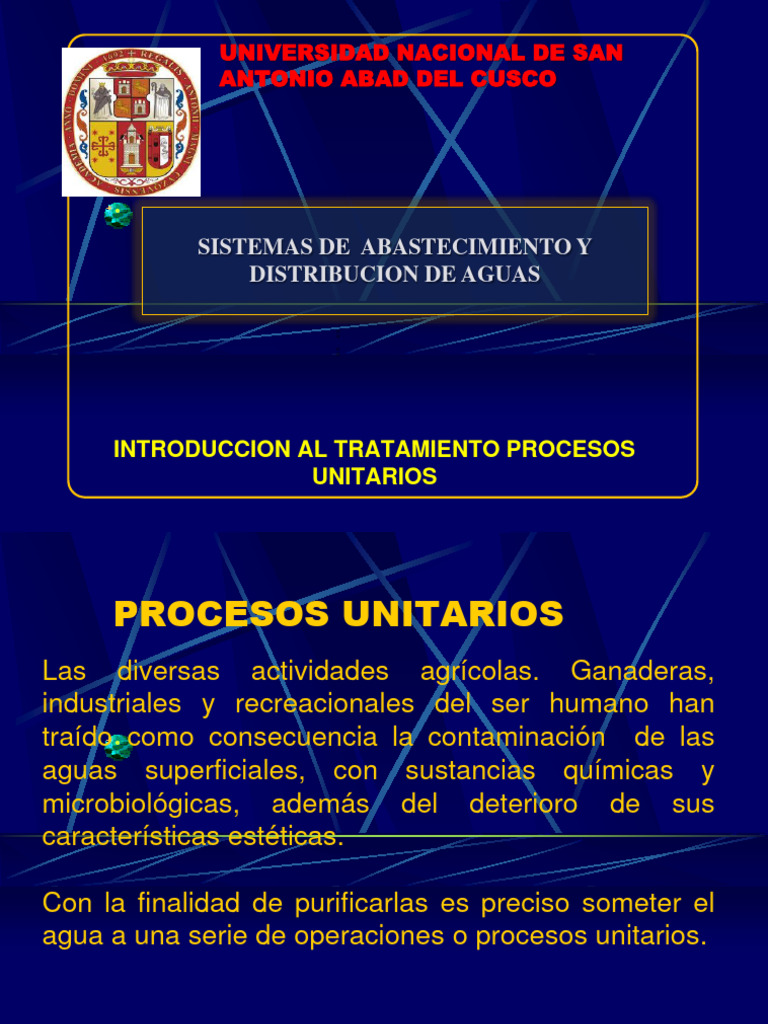 Sesion 15 Introduccion Al Tratamiento Procesos Unitarios | PDF ...