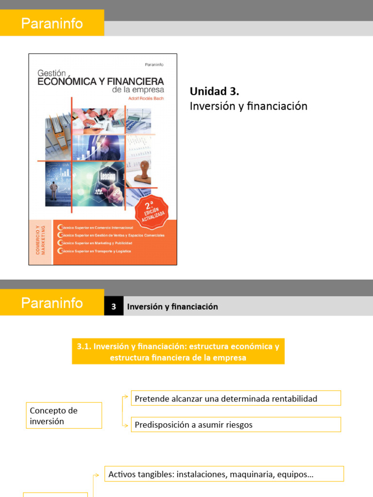 TEMA 3 GEFE | PDF | Apalancamiento (Finanzas) | Inversiones