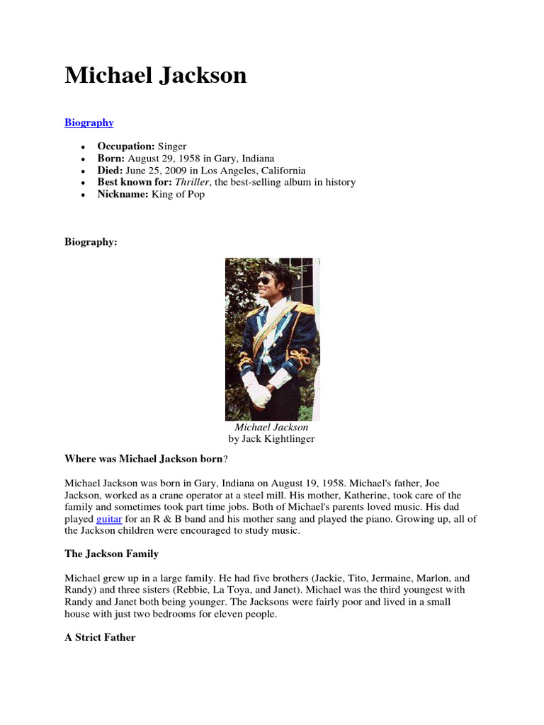 Michael Jackson | PDF | Michael Jackson