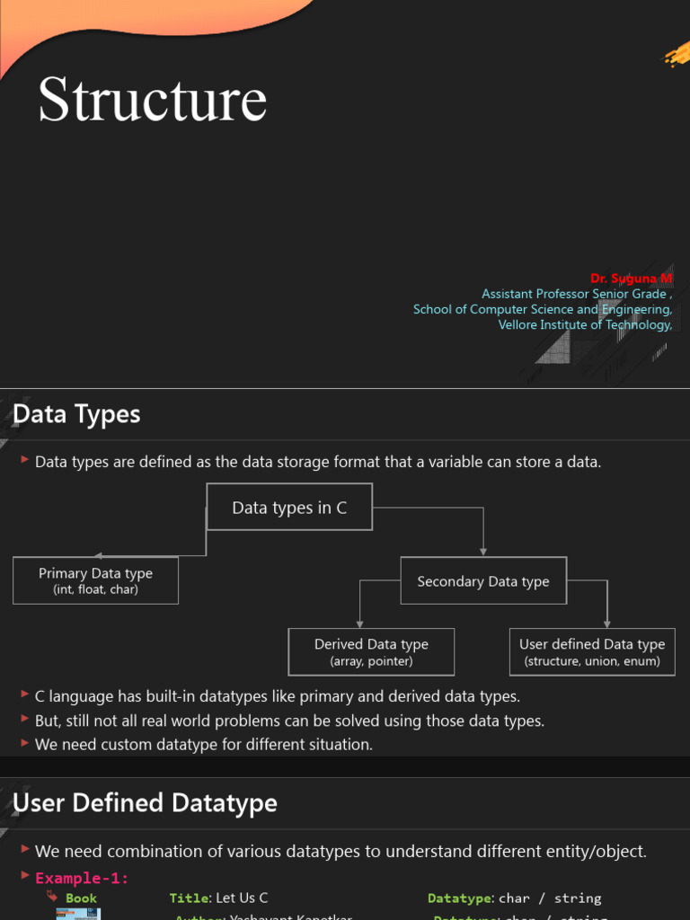 Module 4 - Structure & Union | PDF | Pointer (Computer Programming) | Data Type