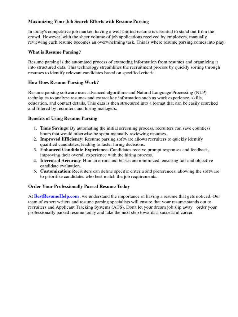 Resume Parsing | PDF | Parsing | Résumé