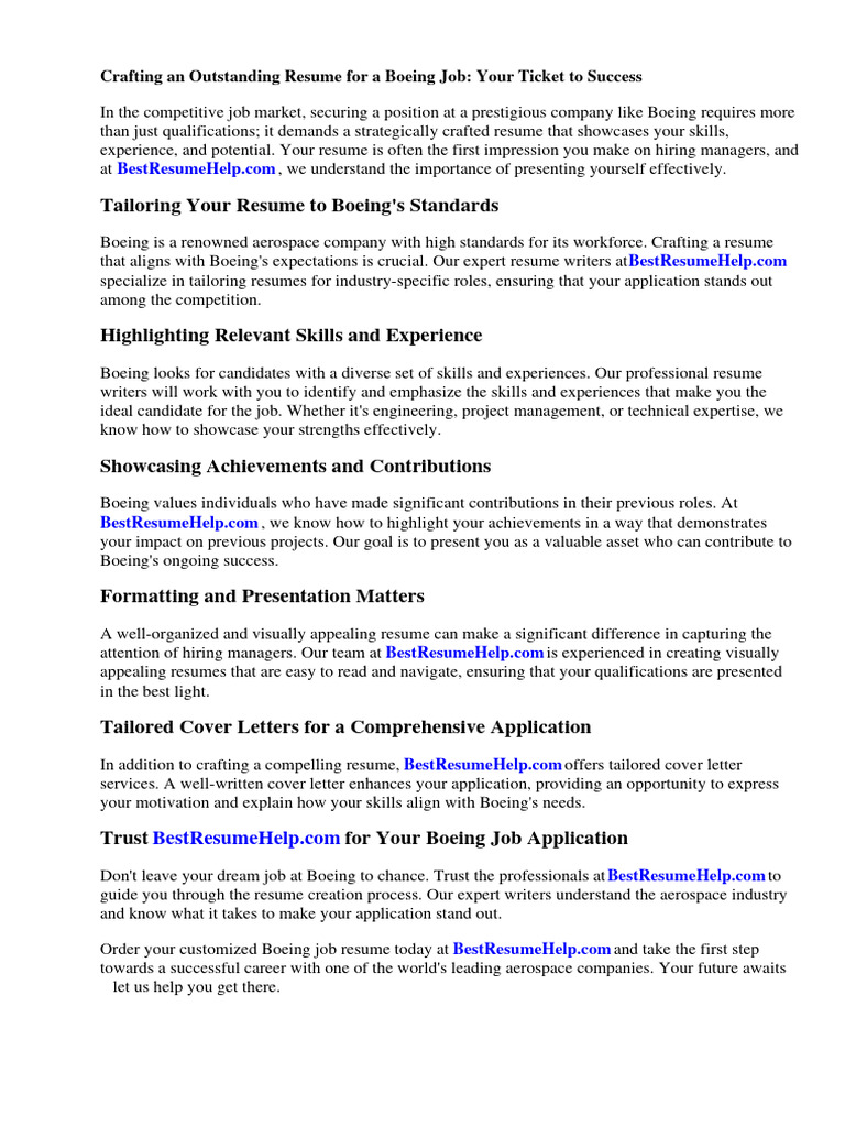 Resume For Boeing Job | PDF | Résumé | Engineering