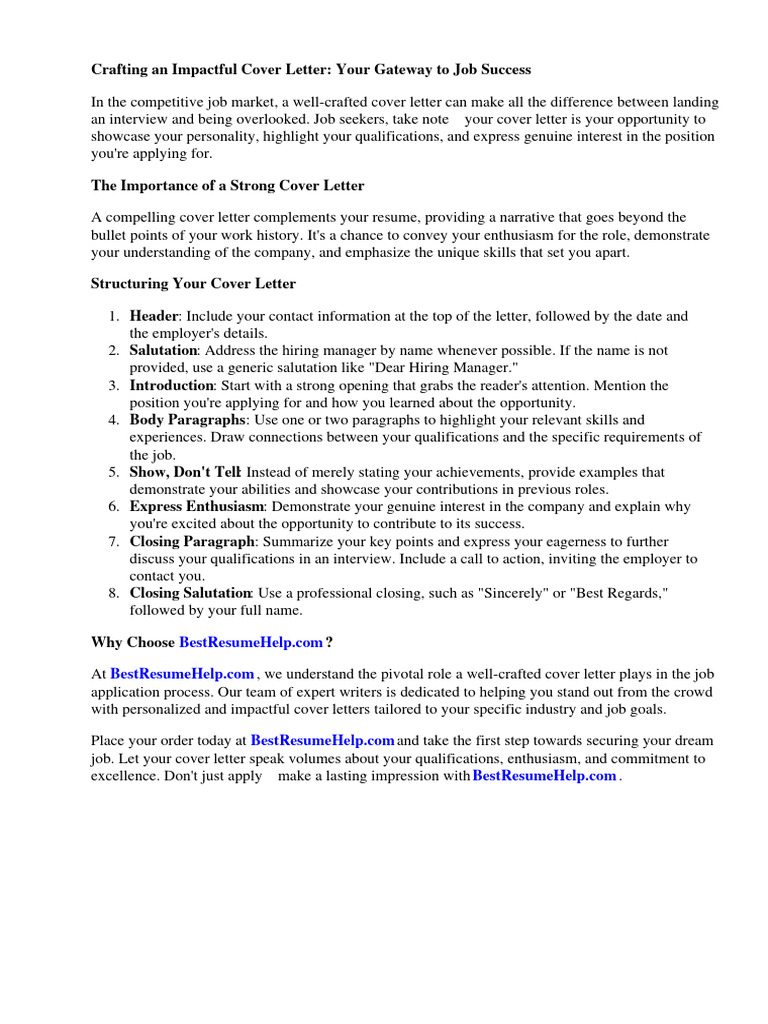 Cover Letter Job Application Format | PDF | Résumé