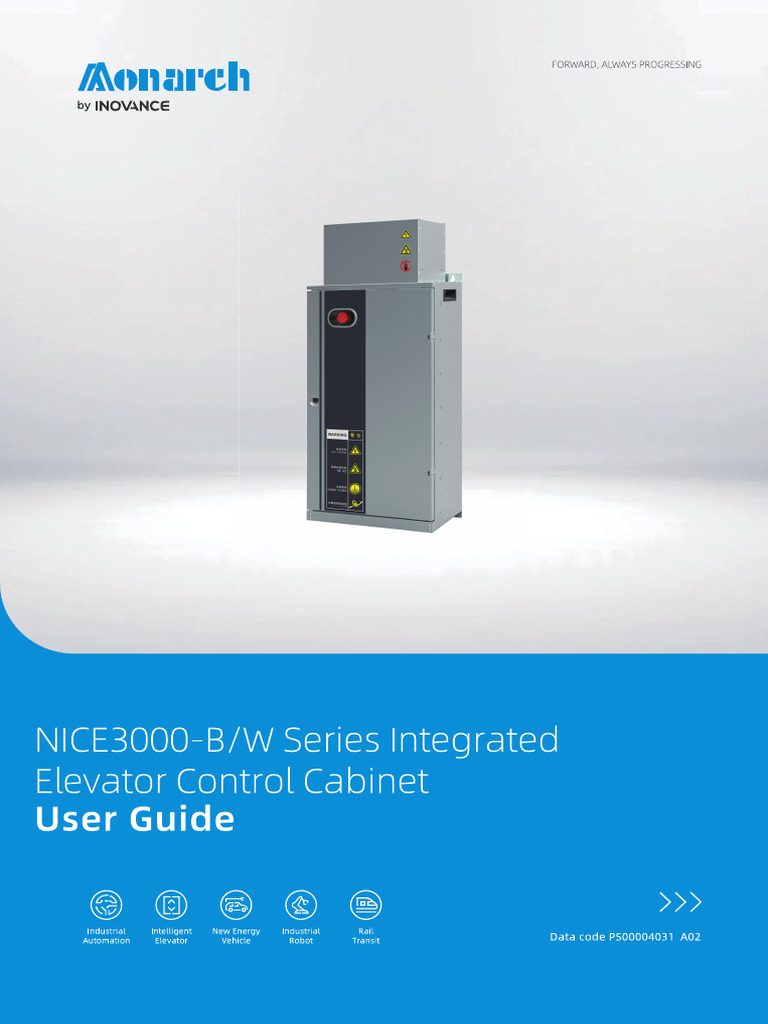 NICE3000 B或W系列电梯一体化控制柜用户手册 EN A02 | PDF | Elevator | Electrical Wiring