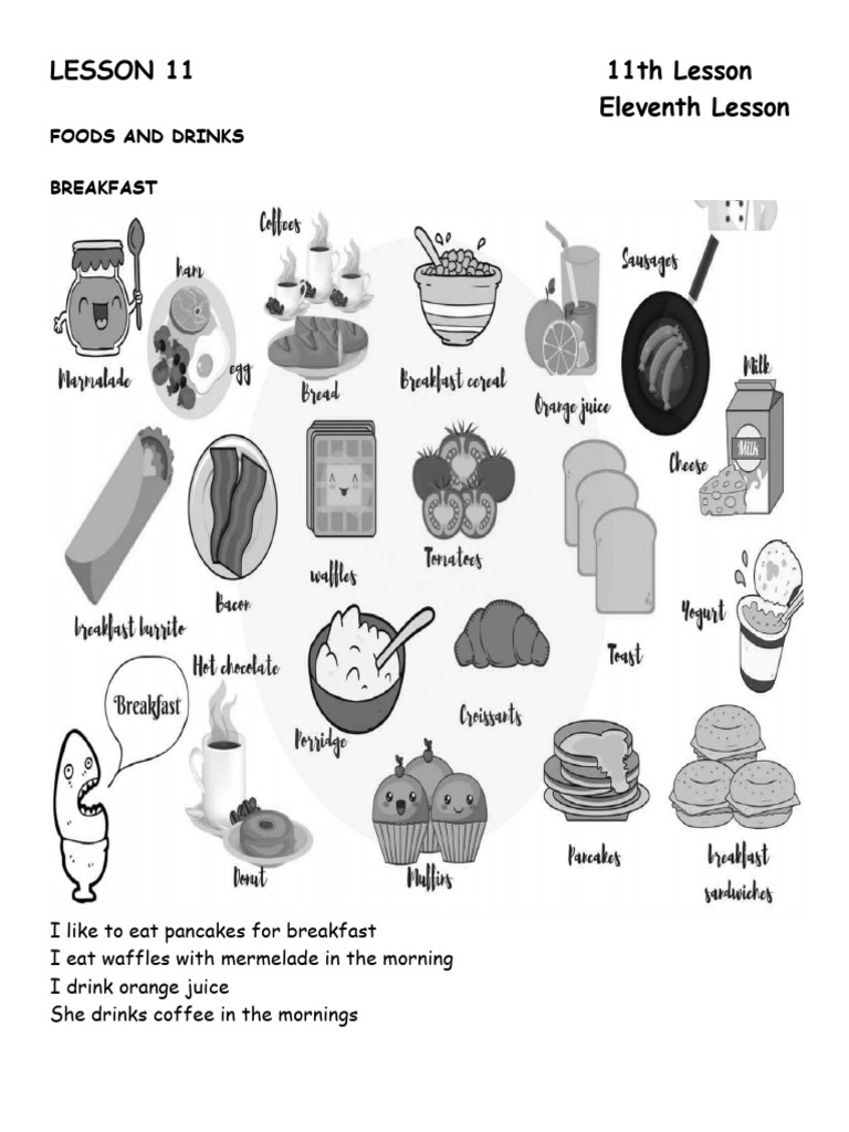 LESSON 11, Foods and Drinks, Countable and Uncountable | PDF | Western ...