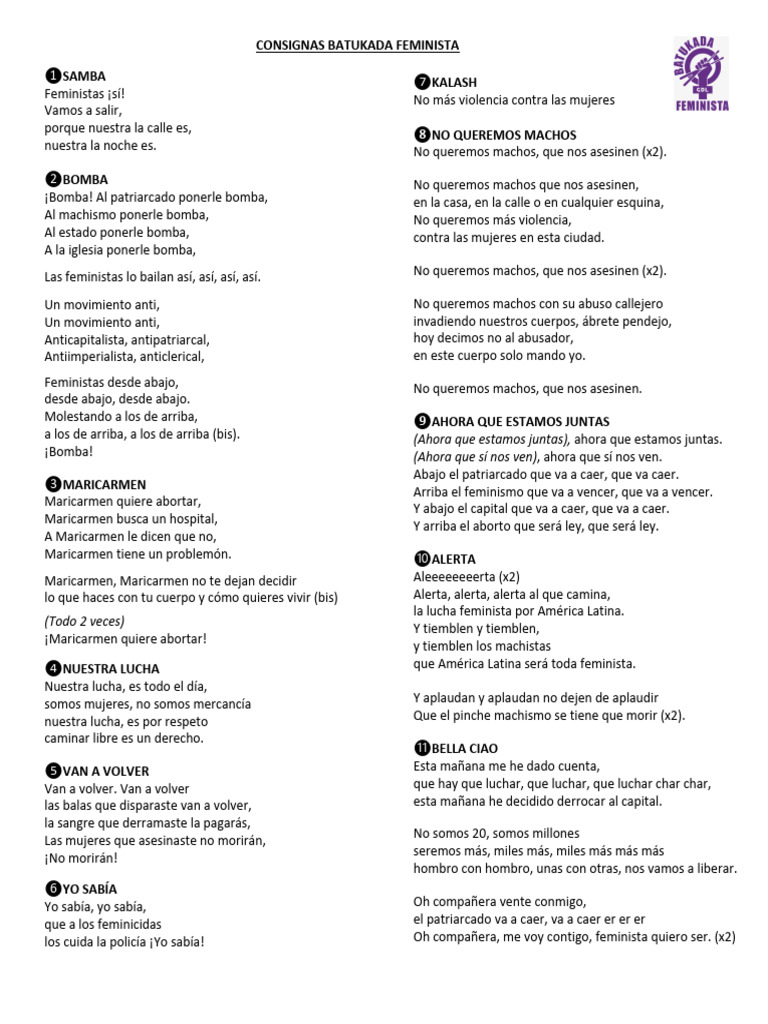 8M Consignas 2024 | PDF