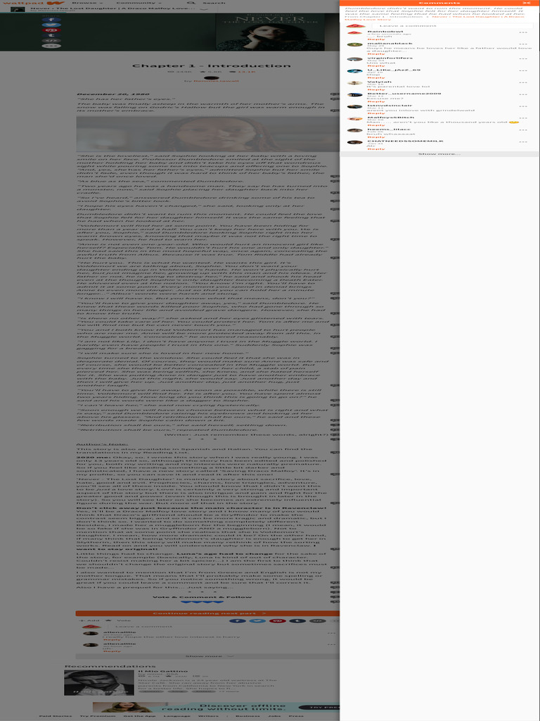 Never - The Lost Daughter A Draco Malfoy Love Story - Chapter 1 - Introduction - Wattpad | PDF ...