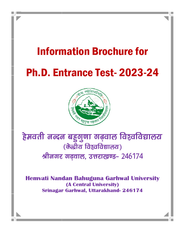 InfoBrochure PH.D 2023-24 | PDF