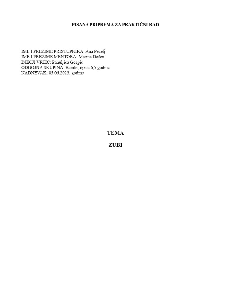 Priprema predškolci | PDF