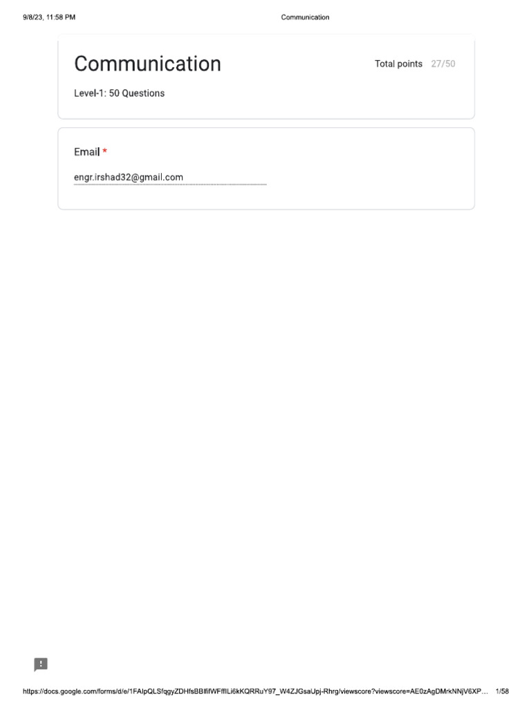 Communication Mock | PDF