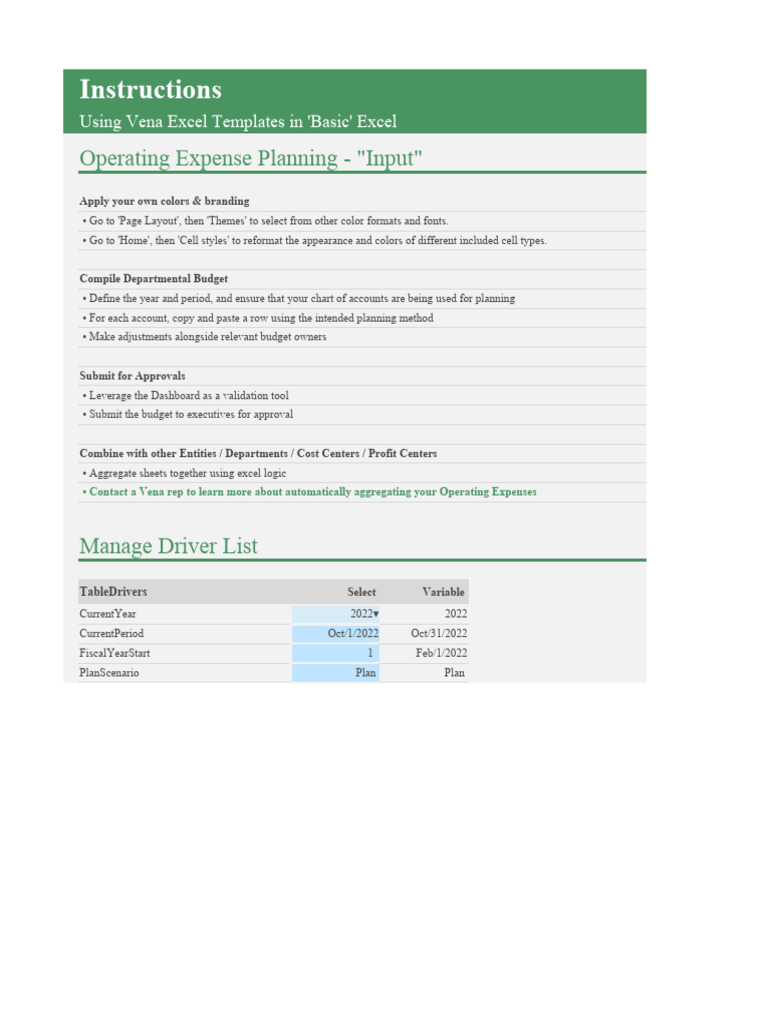 OpEx Budget Template | PDF | Microsoft Excel