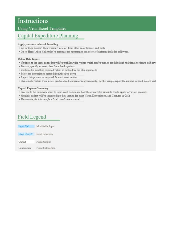 CapEx_Budgeting_Template_V2 | PDF | Depreciation | Expense