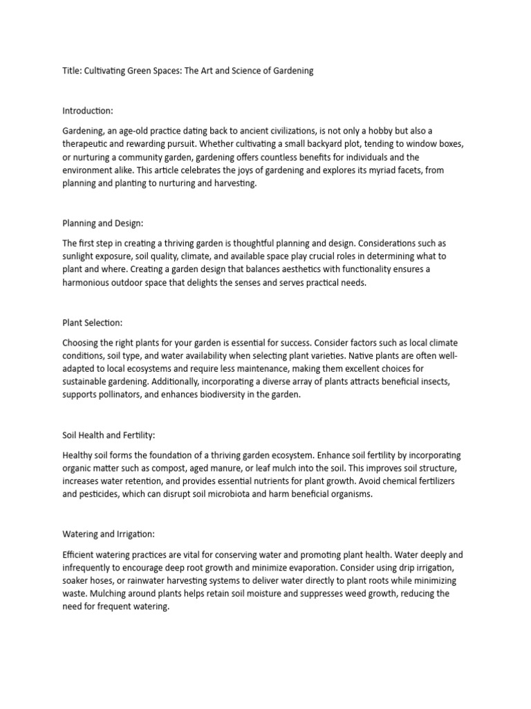 Gardening | PDF