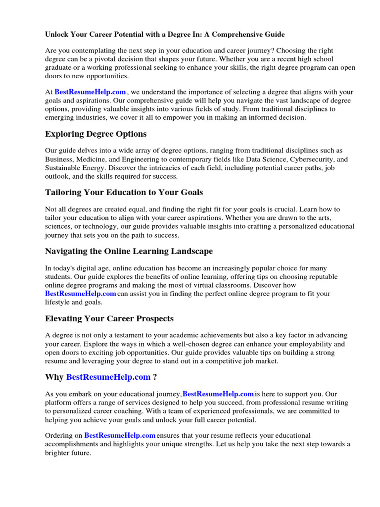 Degree in Progress On Resume | PDF | Résumé | Academic Degree