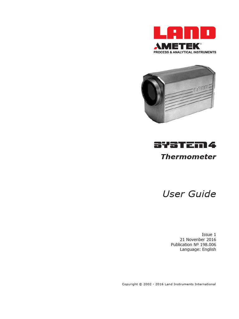Ametek Land 198006 s4 Thermometer User Guide Issue 10 en | PDF ...