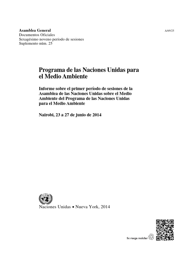 Programa de Las Naciones Unidas para El Medio Ambiente | PDF | Programa del Medio Ambiente de ...
