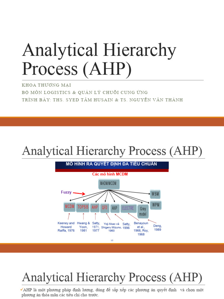 Analytical Hierarchy Process (AHP) | PDF