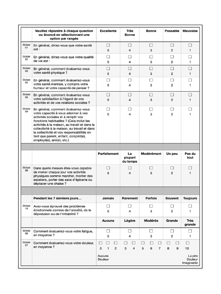 PROMIS Global-10 | PDF