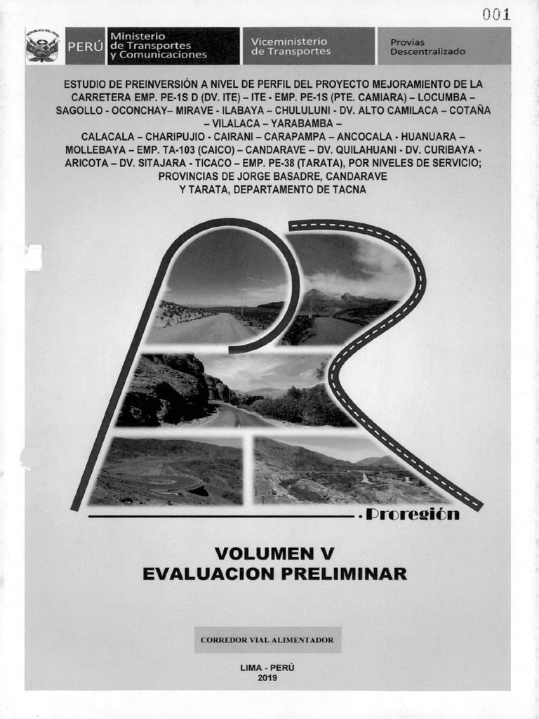 VOL V - EVALUACION PRELIMINAR | PDF VOL V - EVALUACION PRELIMINAR | PDF