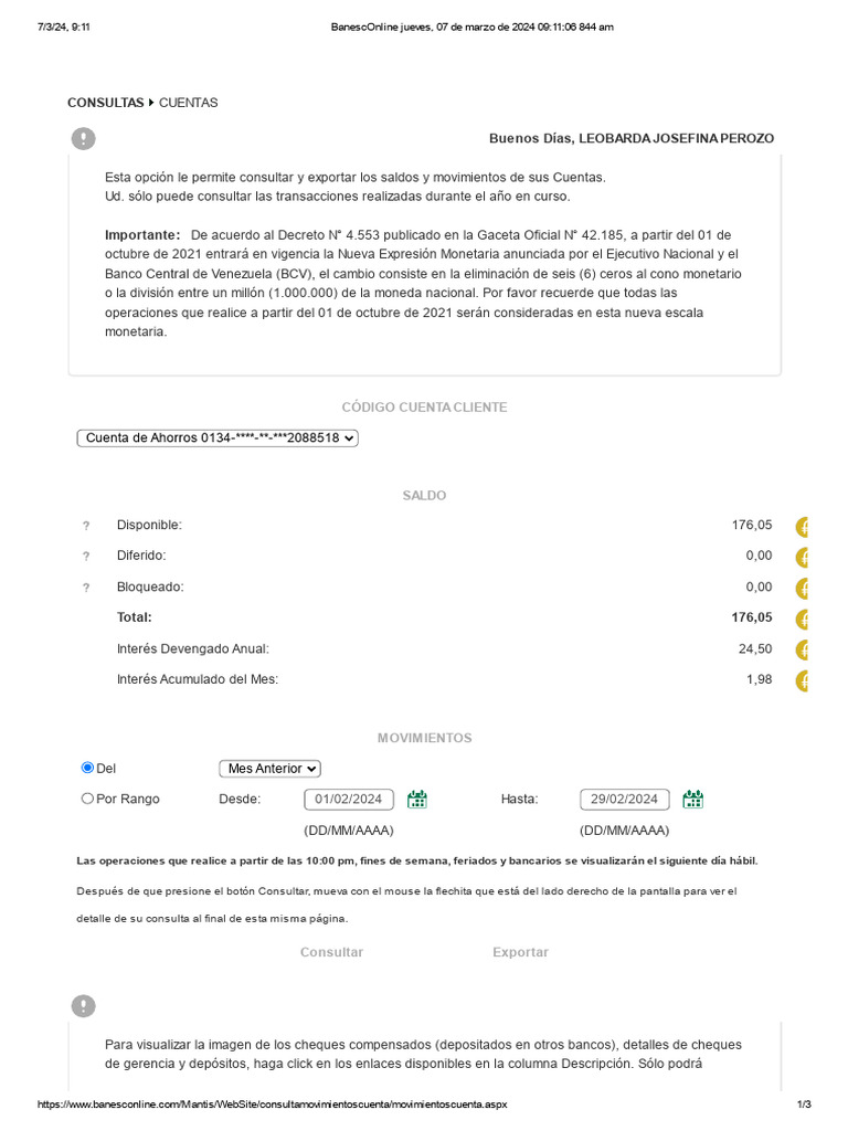 estado de cuenta 2 leo | PDF | Bancos | Dinero