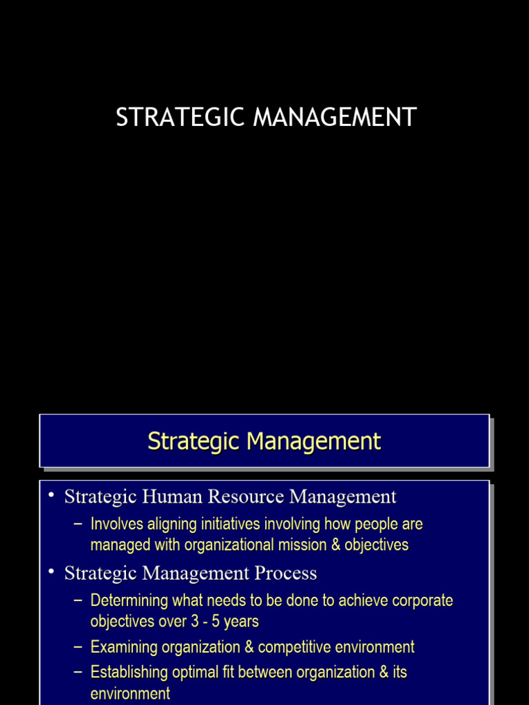 Chap 3 Jeffrey A Mello 4e Chapter 3 Strategic Management Pdf