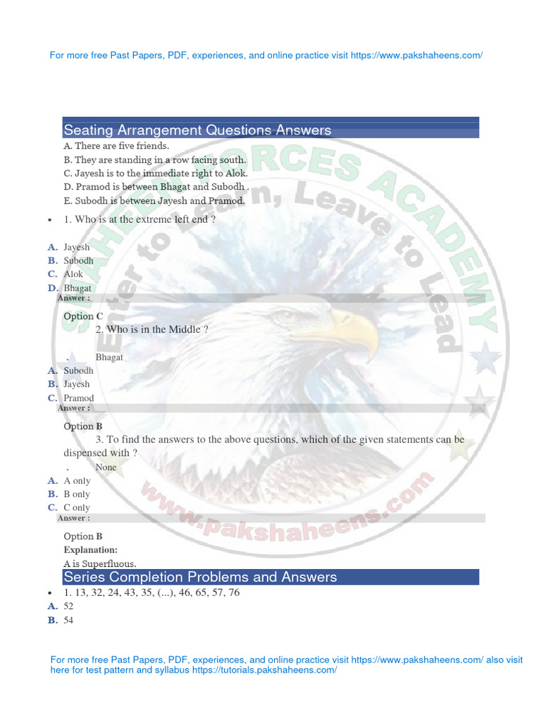 Verbal Intelligence Tests Online | PDF